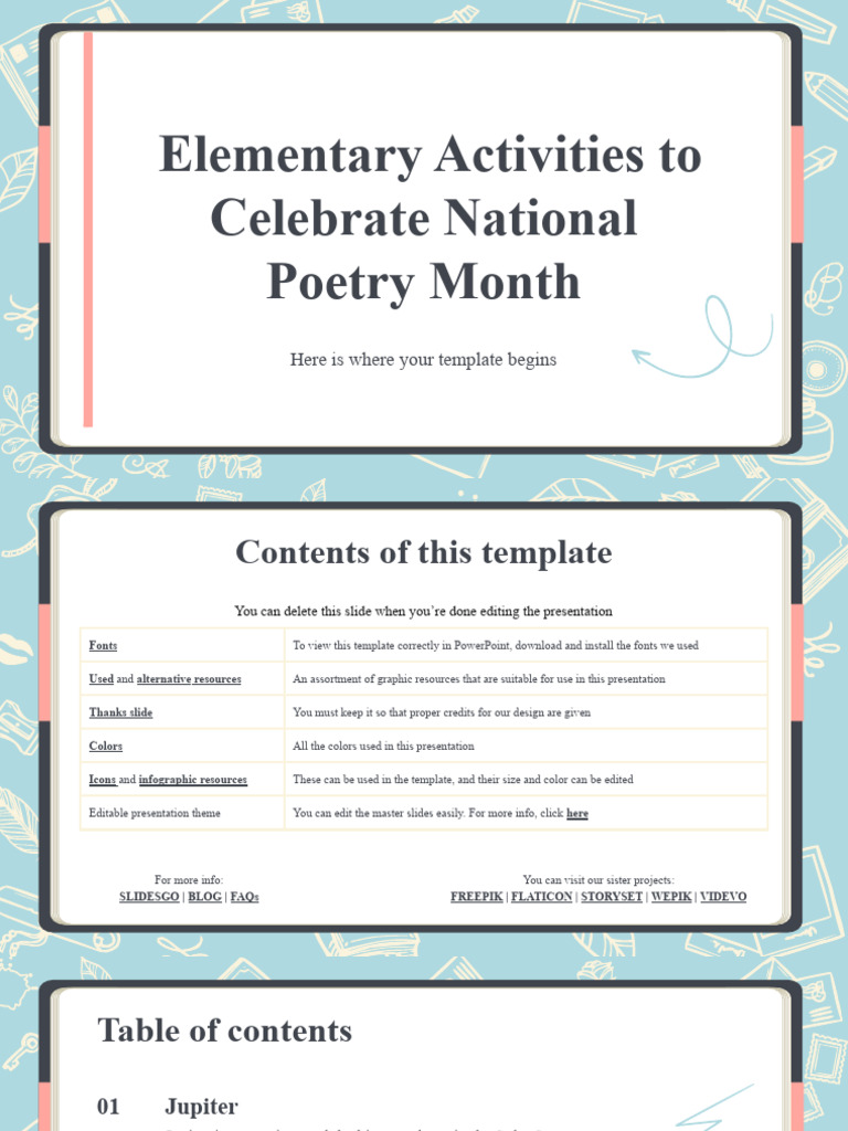 Elementary Activities To Celebrate National Poetry Month by Slidesgo ...