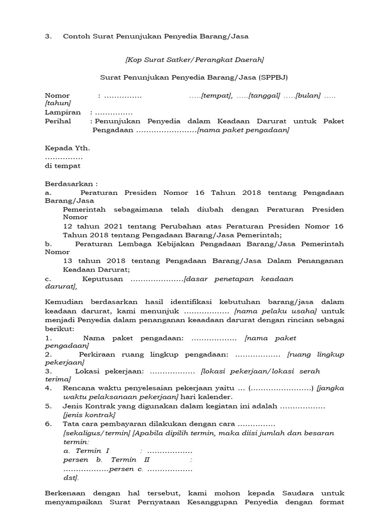 Contoh SPPBJ | PDF | Teknologi & Rekayasa