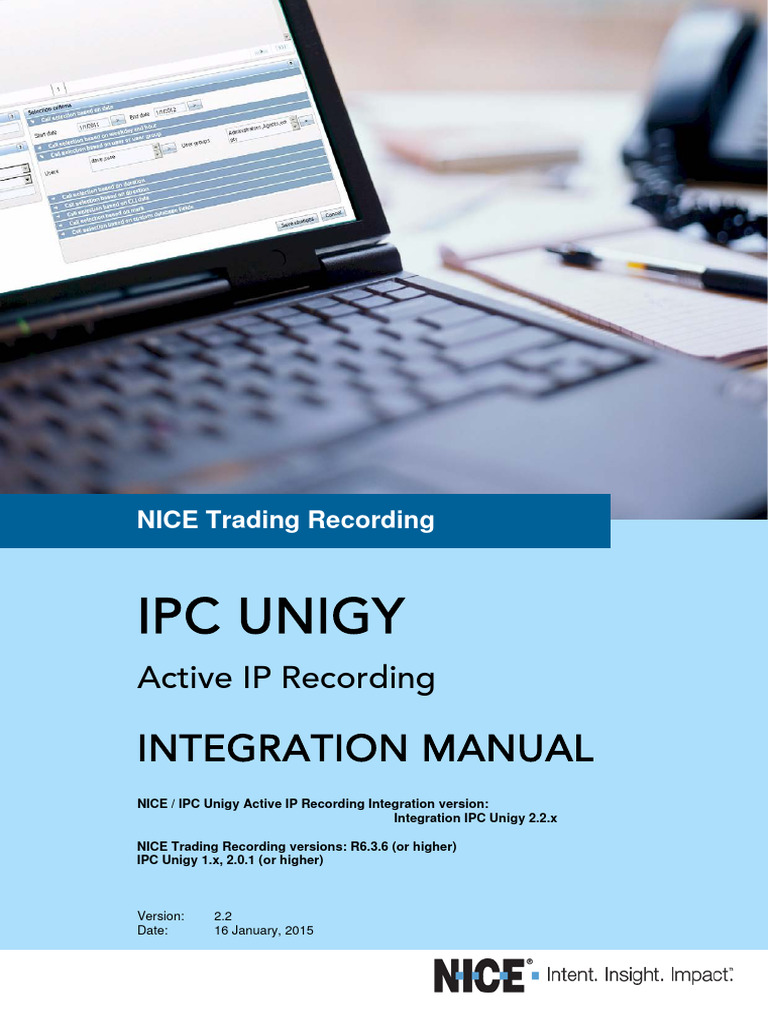 NICE - IPC Unigy Active IP Integration Manual v2.2 | PDF ...