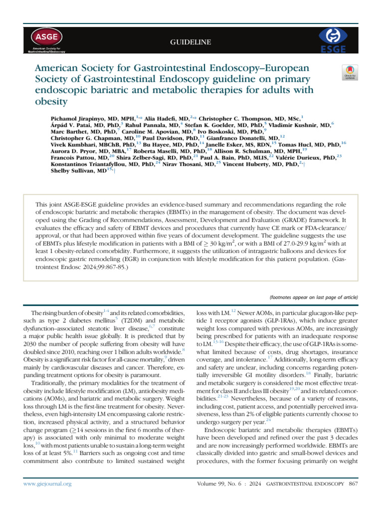 Bariatric Guidelines | PDF | Bariatric Surgery | Obesity