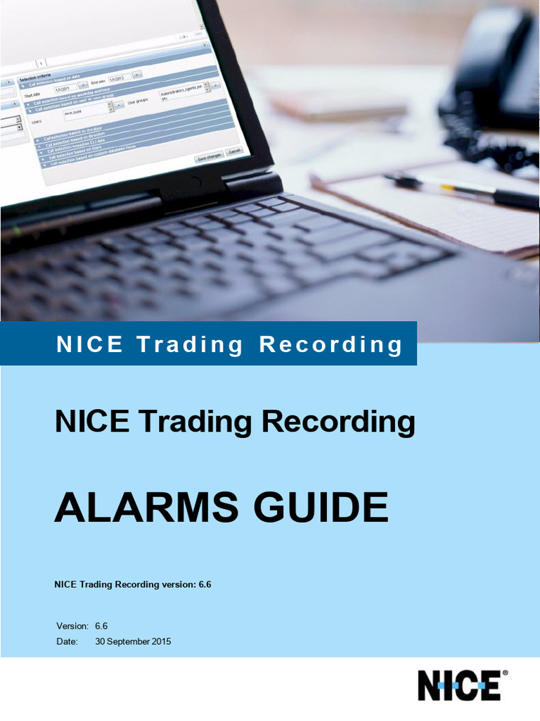 NICE Trading Recording 6.6 - Alarms Guide (B) | PDF | Electrostatic ...