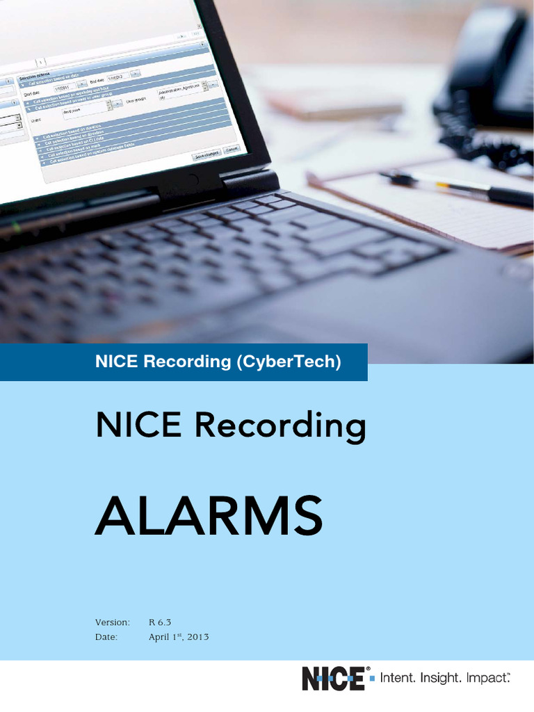 NICE Recording 6.3 - Alarms Guide | PDF | Computer Network | Server ...