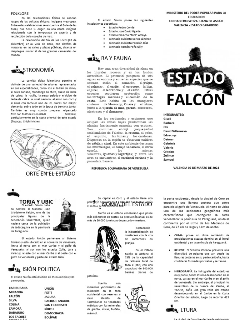 Triptico Falcon David | PDF | Ciencias de la Tierra