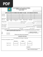 Michael UST College Application Grades Form | PDF