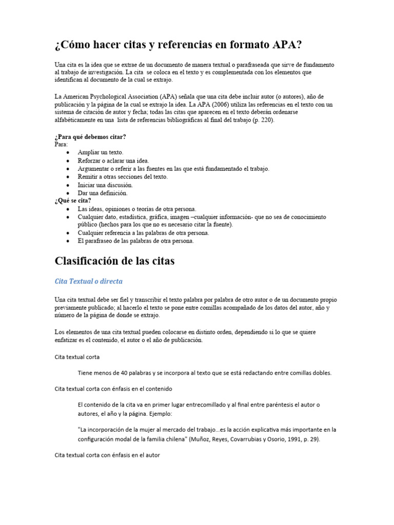 Cómo Hacer Citas y Referencias en Formato APA | Descargar gratis PDF ... Cómo Hacer Citas y Referencias en Formato APA | Descargar gratis PDF ...