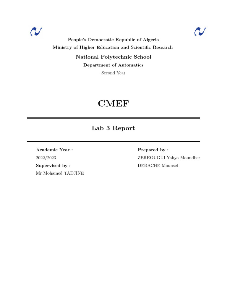Lab 3 | PDF | Algorithms | Mechanics