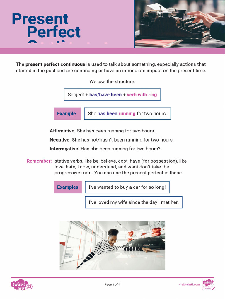 T 1713252735a Esl Present Perfect Continuous Worksheet Adults b1 ...