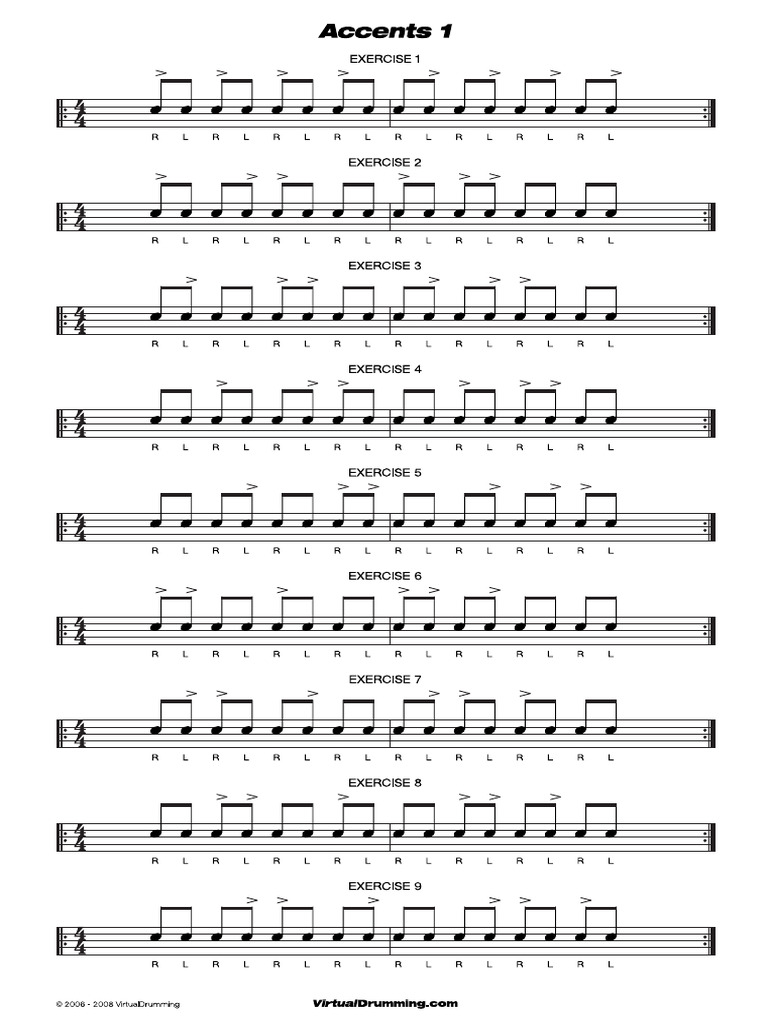 Snare Drum Accents 1 | PDF