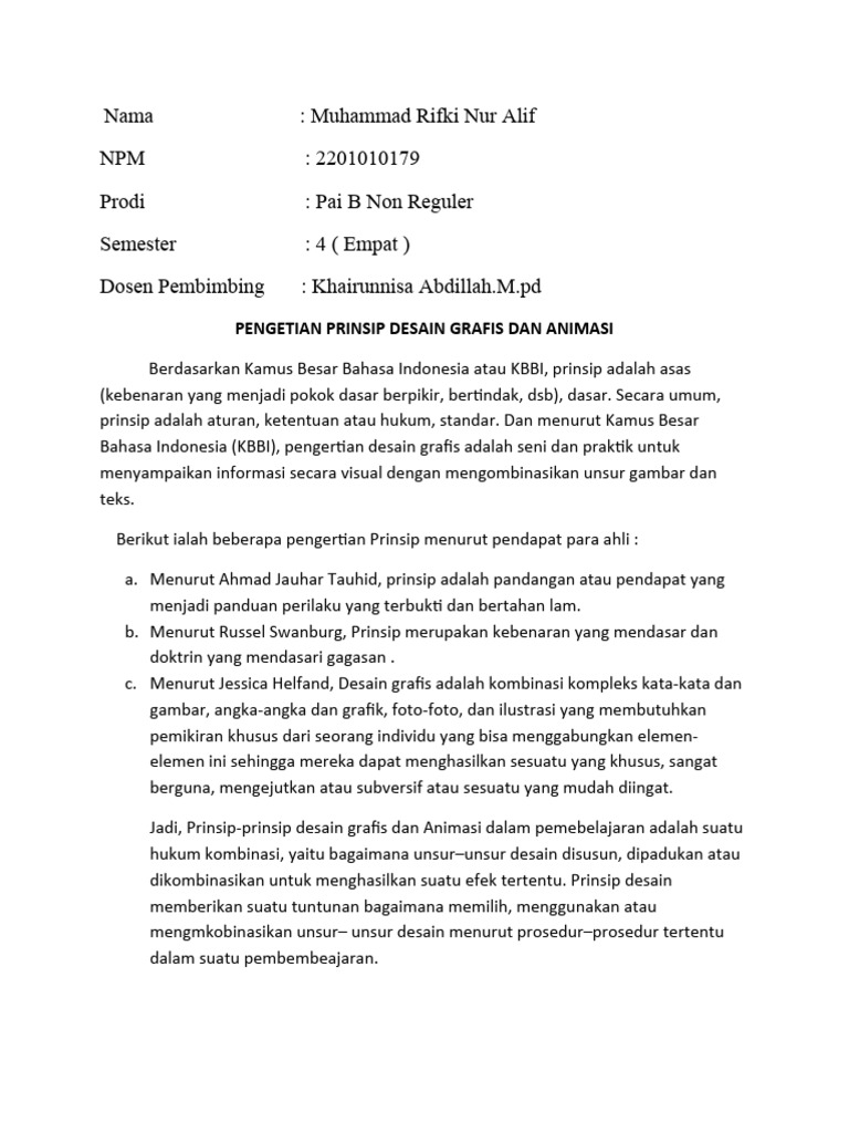 Tugas Desain Alif | PDF | Seni