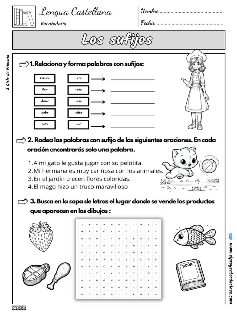 Fichas de Actividades Los Sufijos 3 y 4 | PDF
