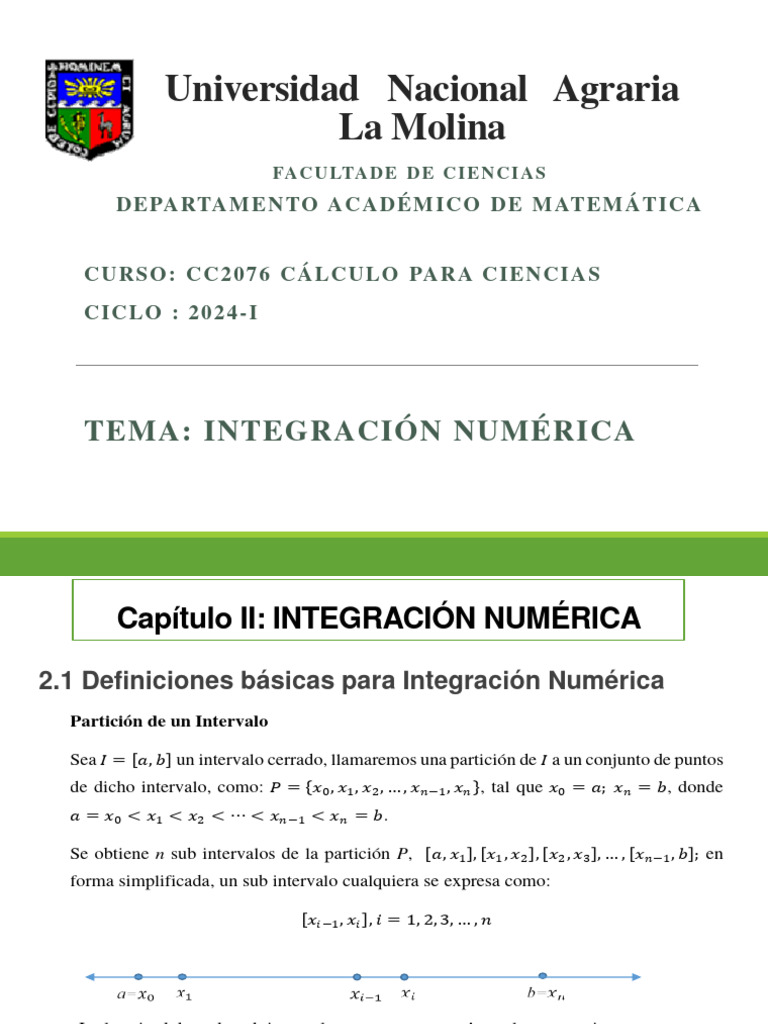 Integración Numérica CPC | PDF | Integral | Análisis matemático