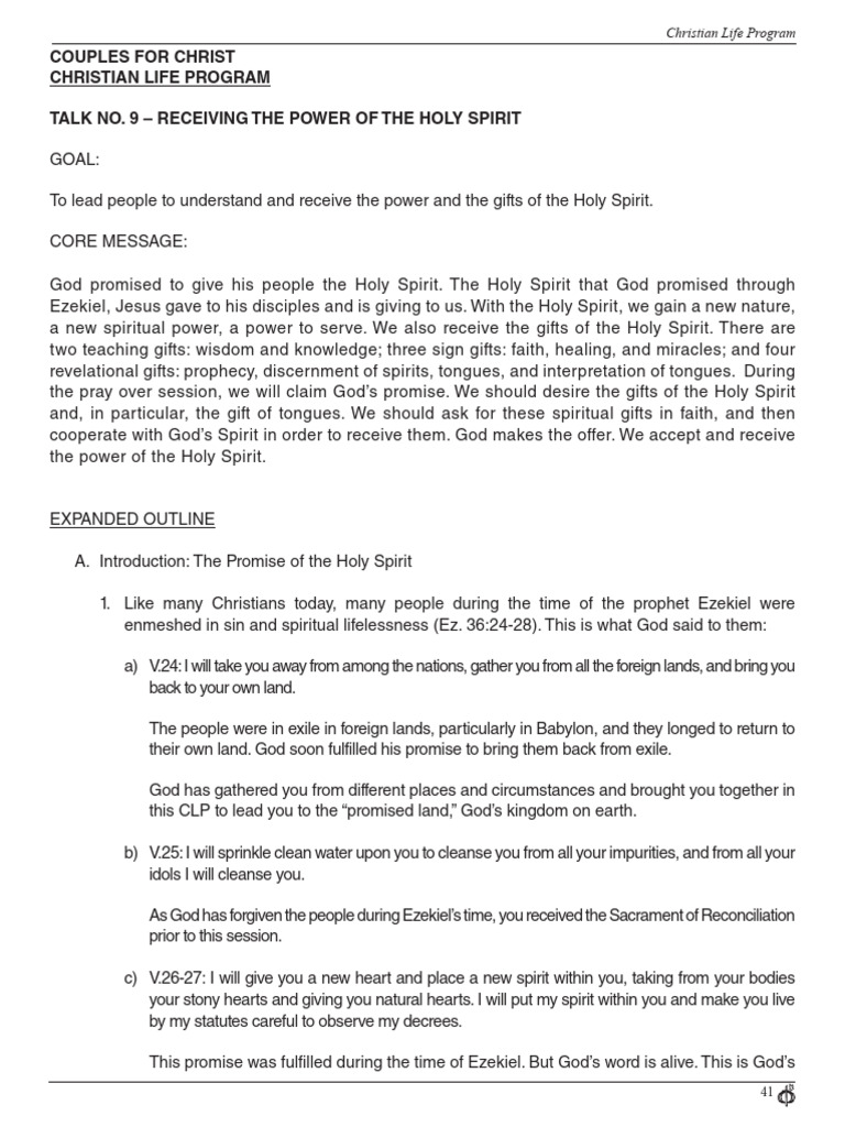 Receiving the Holy Spirit's Power | PDF | Spiritual Gift | Prayer