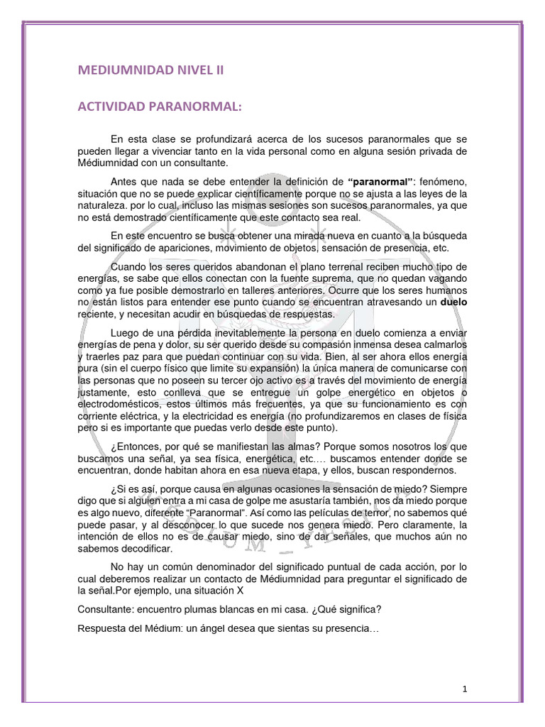 Explorando la Mediumnidad y Egrégores | PDF | Mente | Vida