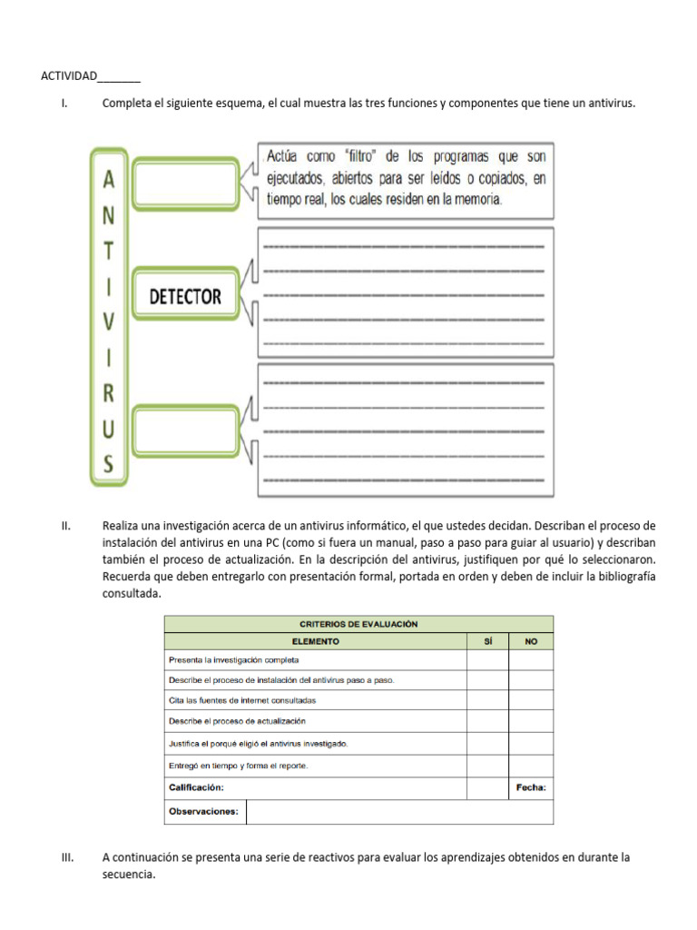 actividades de software | PDF | Software antivirus | Ciencias de la ...