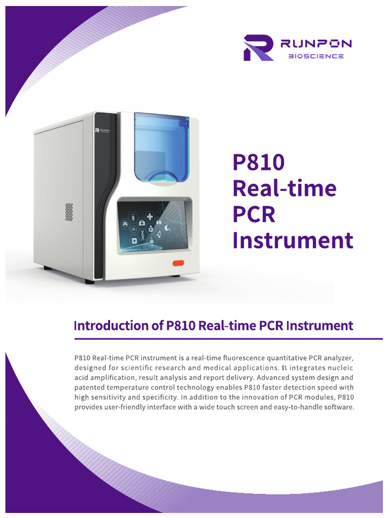 Fapon Biotech P810 Real-Time PCR Instrument | PDF