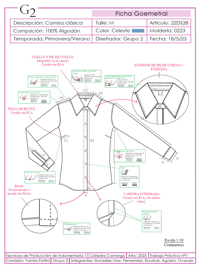 Ficha General Camisa | PDF