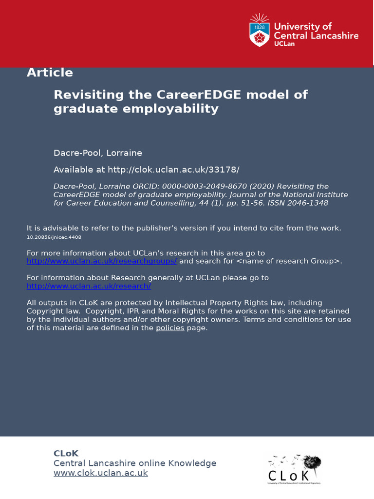 Revisiting the CareerEDGE Model | PDF | Emotional Intelligence ...
