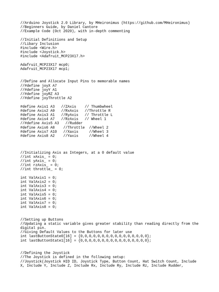 Joystick_Final.ino | PDF | Software Engineering | Computer Programming