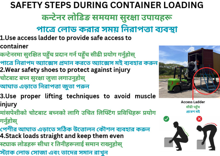 SAFETY STEPS DURING CONTAINER LOADING | PDF