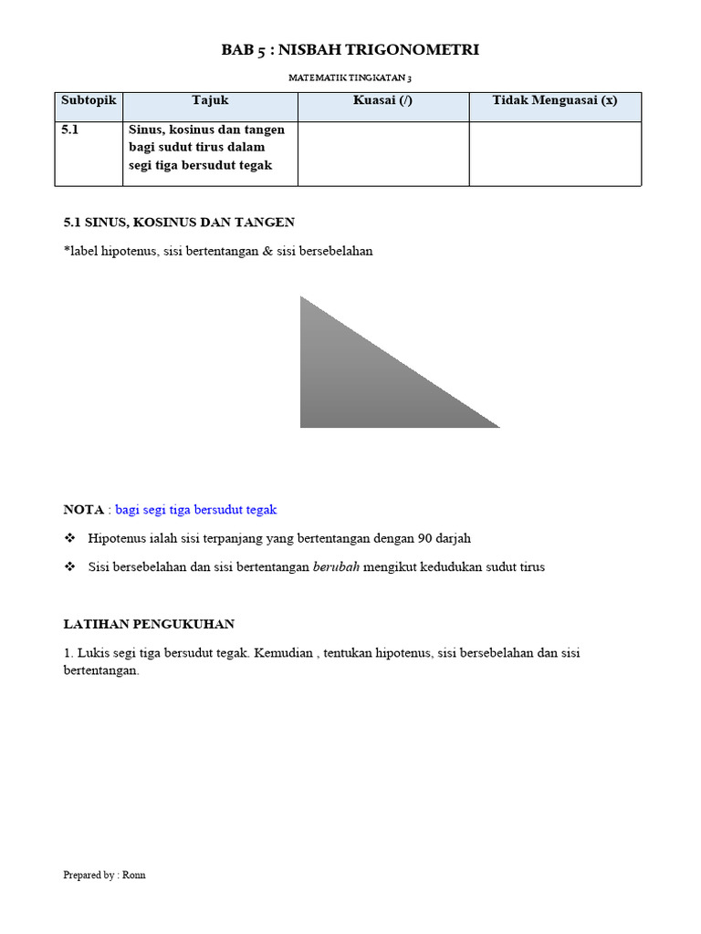 Nisbah Trigonometri | PDF