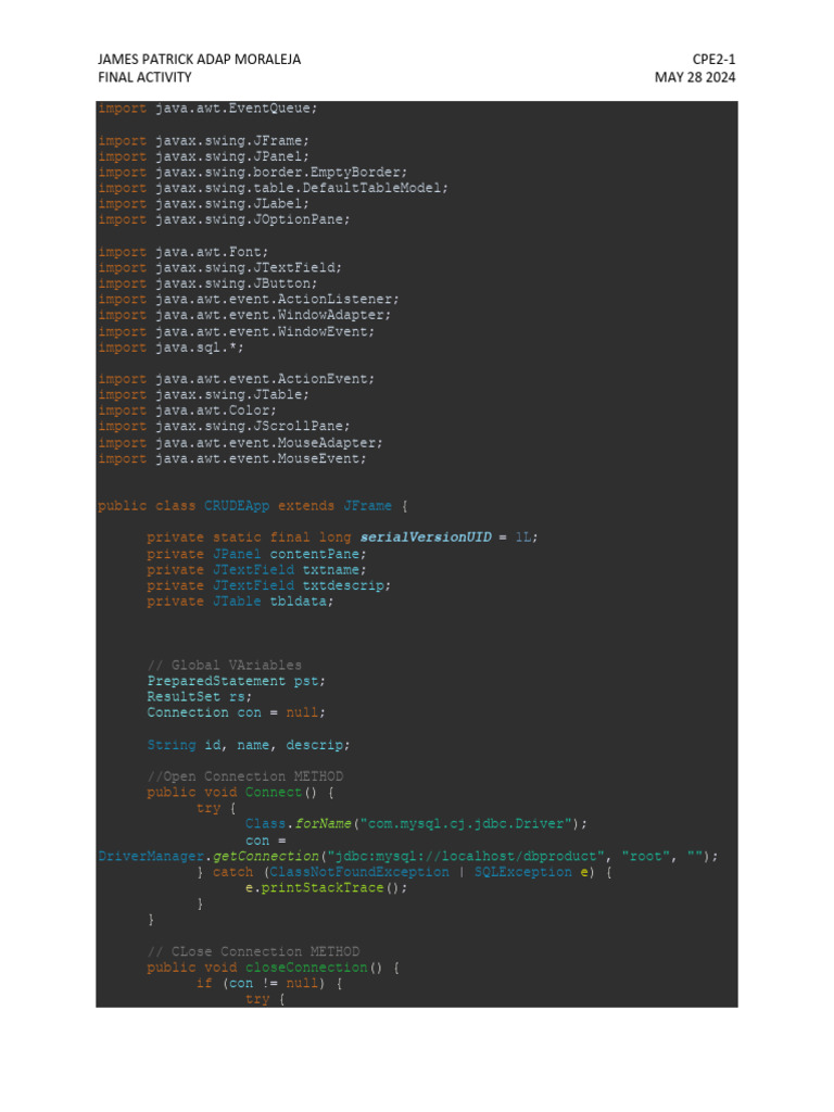 Moraleja Final Activity Oop | PDF | Information Retrieval | Software Engineering