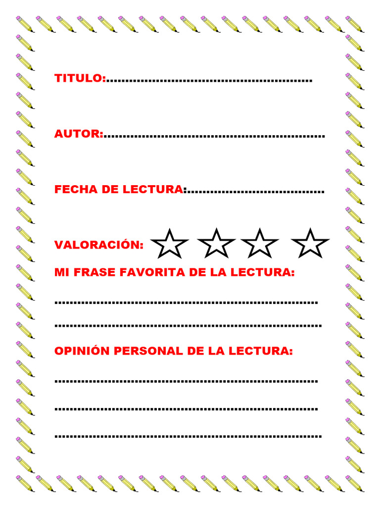 Orden y Estructura de La Bitacora de Lectura 2024 | PDF
