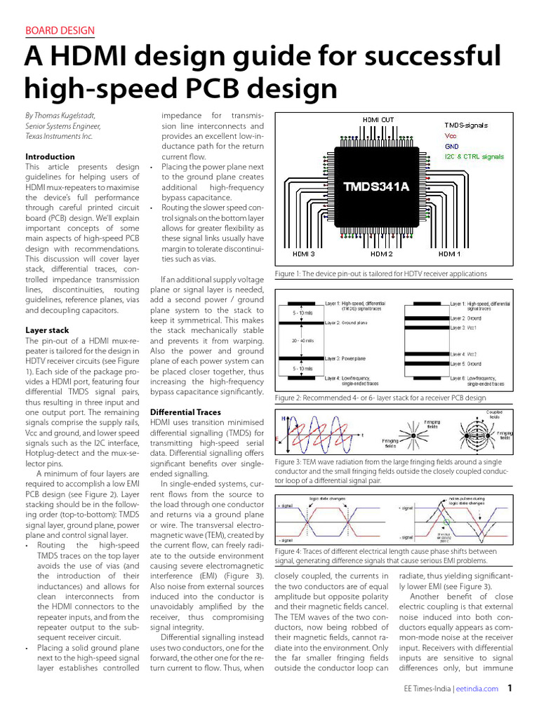 HDMI Design Guide | PDF | Capacitor | Printed Circuit Board