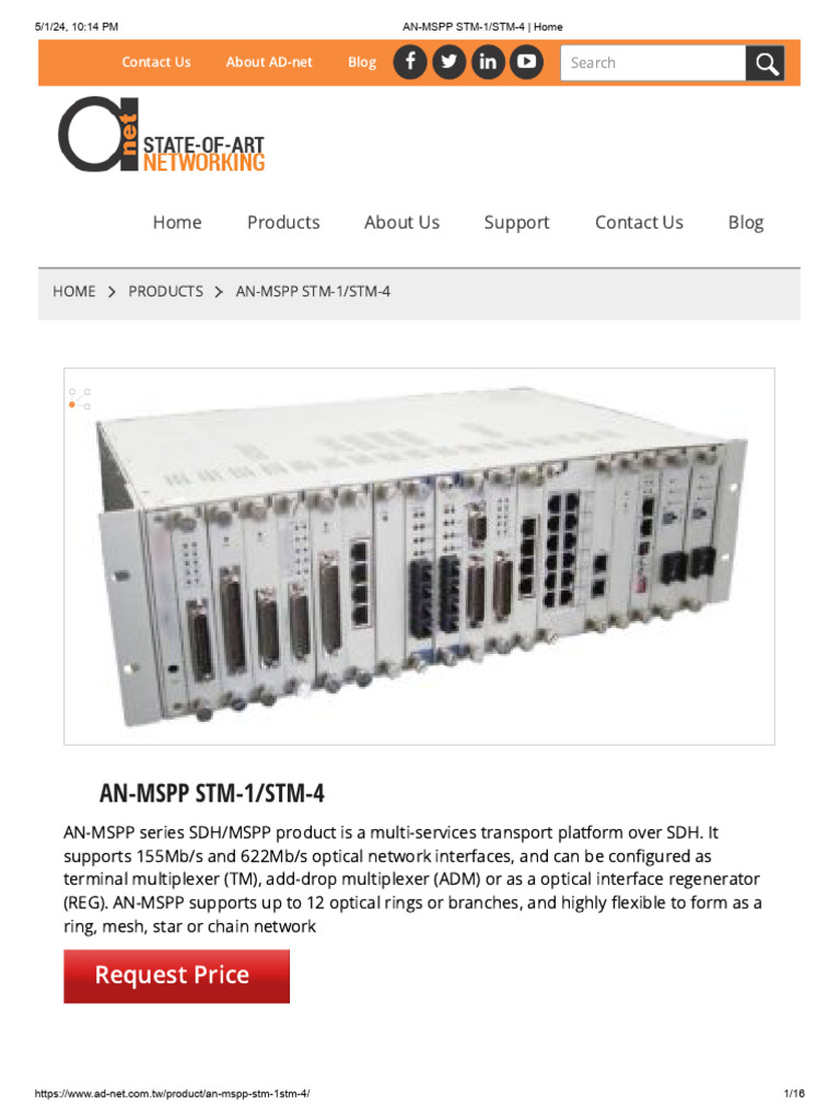 An-Mspp STM-1 - STM-4 | PDF | Telecommunications | Computer Engineering