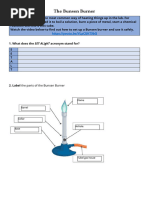 Labelling The Bunsen Burner Worksheet Support | PDF