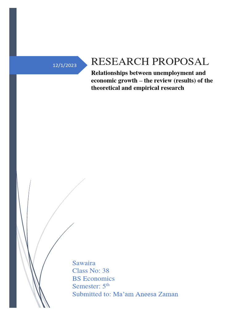 Research Proposal | PDF | Economic Growth | Unemployment