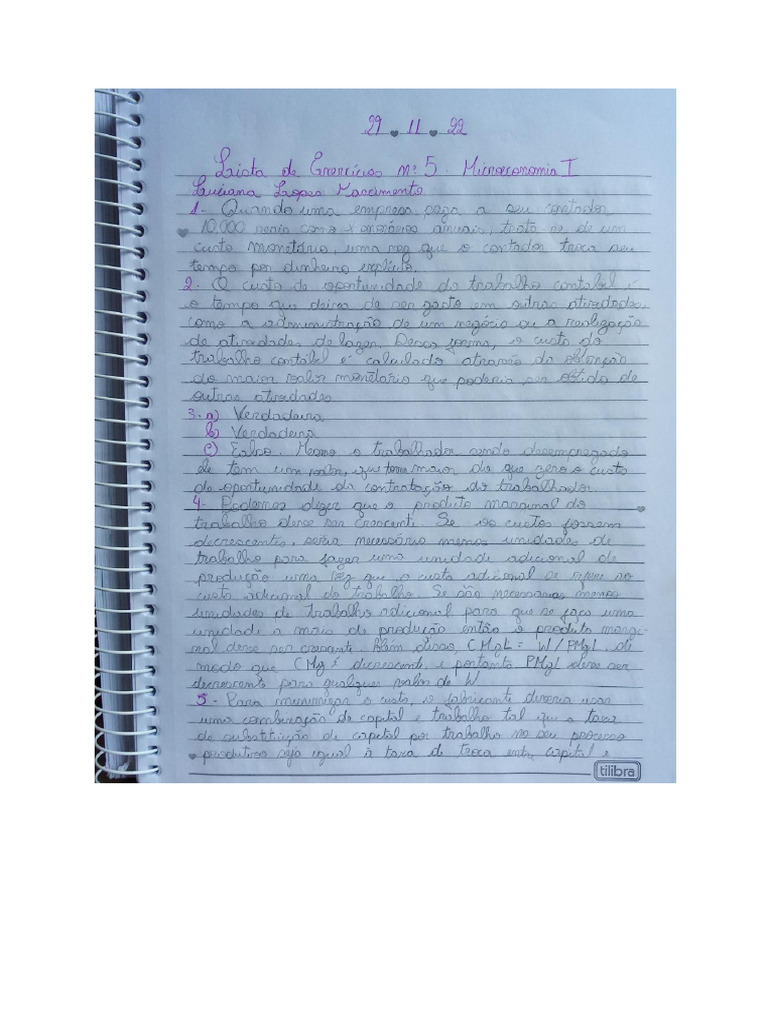 Lista 5 microI - Luciana Lopes | PDF