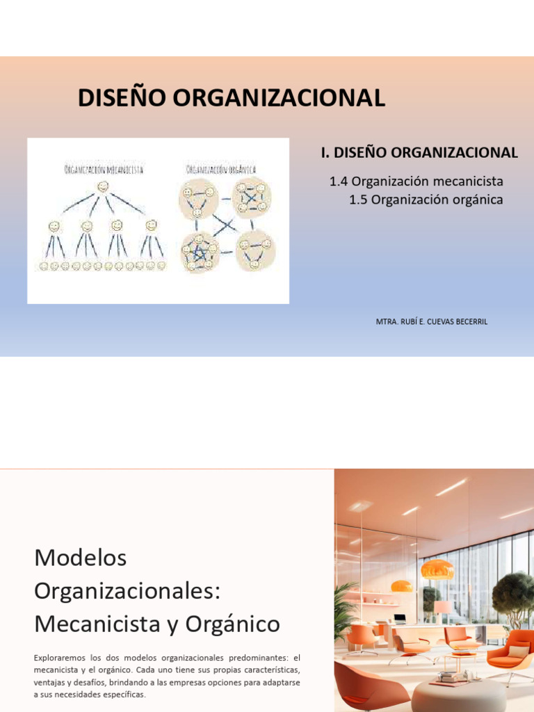 Modelos Organizacionales: Mecanicista y Orgánico | PDF | Liderazgo ...