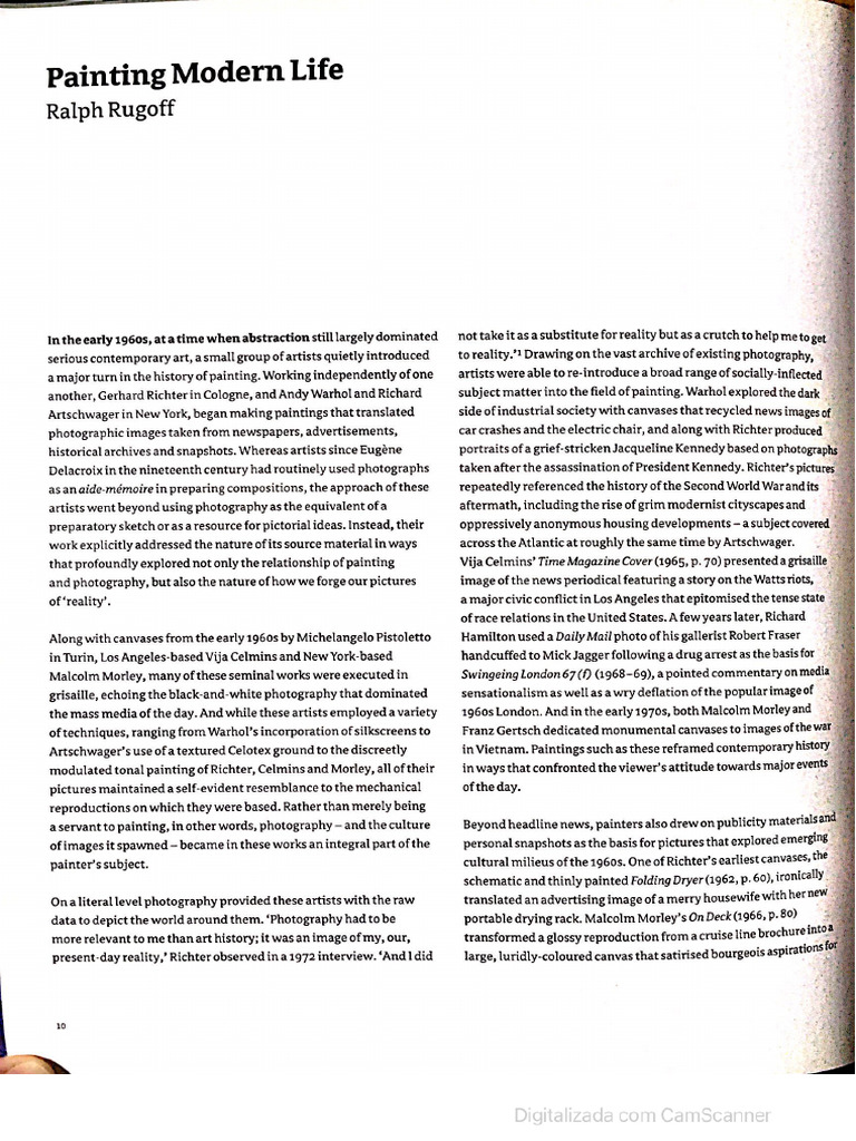 The Painting of Modern Life - Ralph Rugoff | PDF