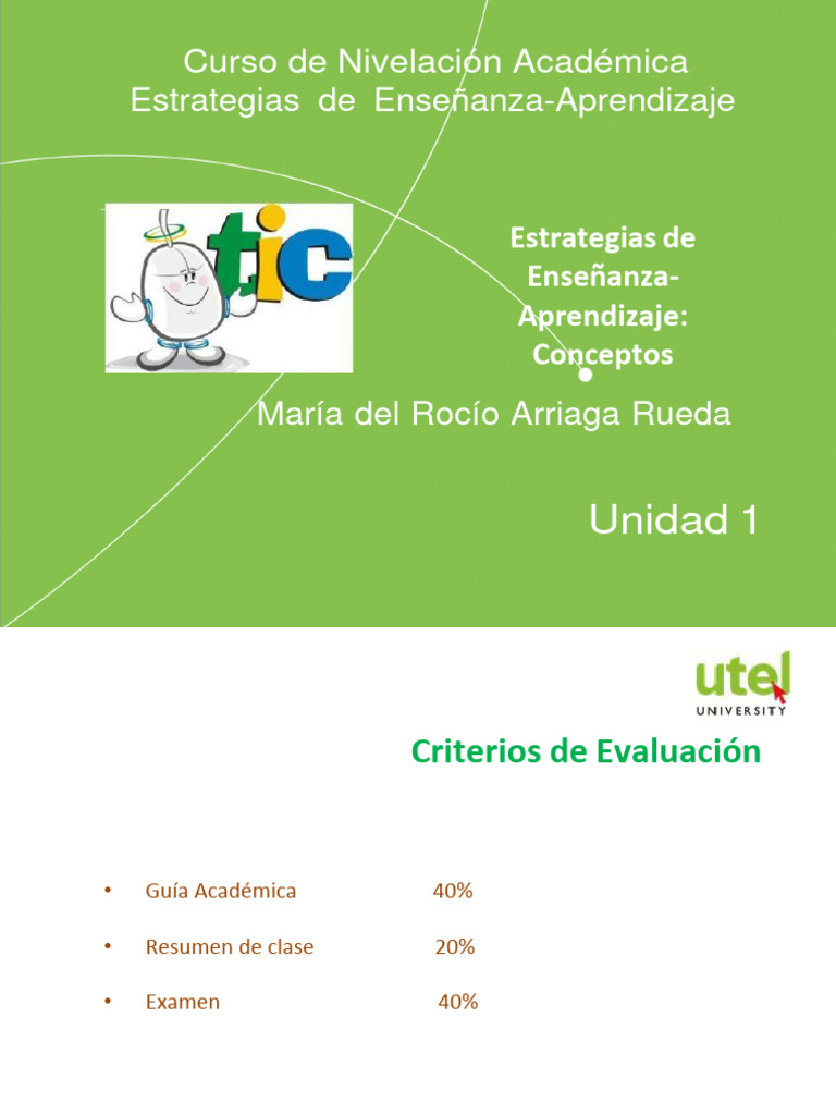Unidad 1 | PDF | Aprendizaje | Enseñando