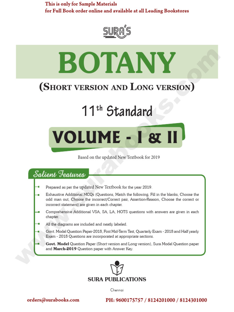 11th STD Bio Botany em Sample Materials | PDF | Virus | Bacteria