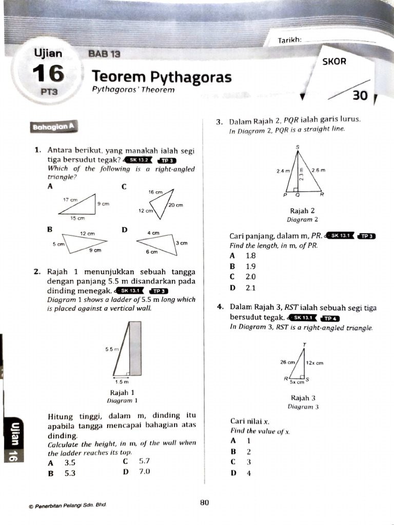 F1 Math Bab13 Latihan | PDF