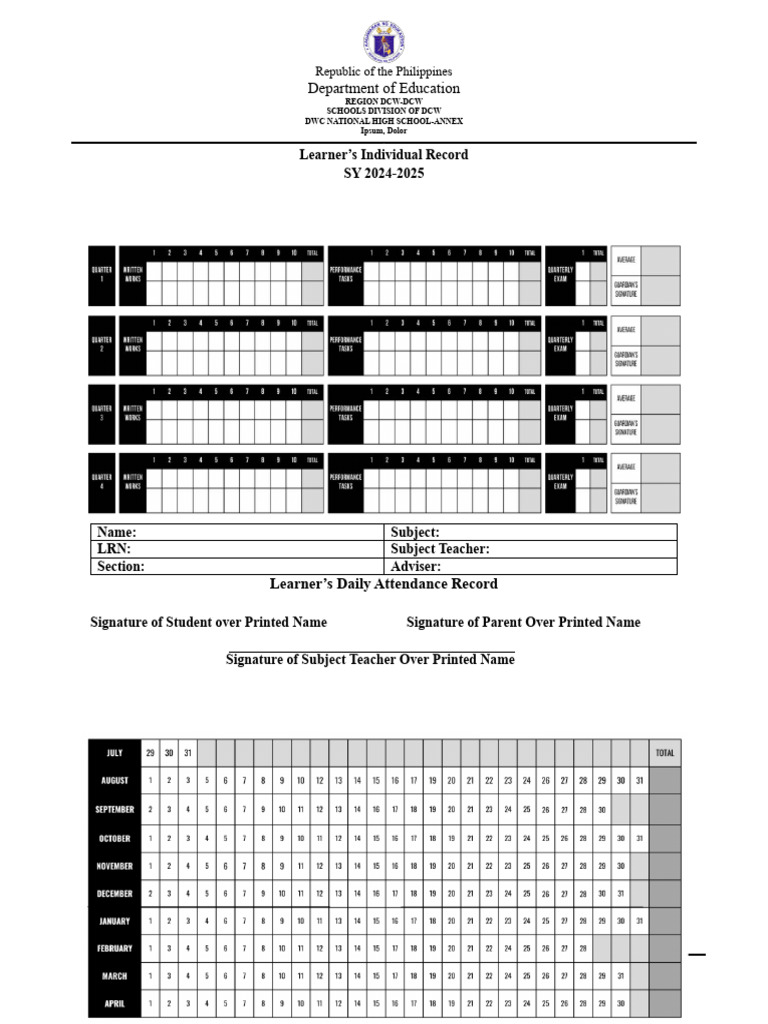 LEARNER-RECORD-FOR-PORTFOLIO | PDF