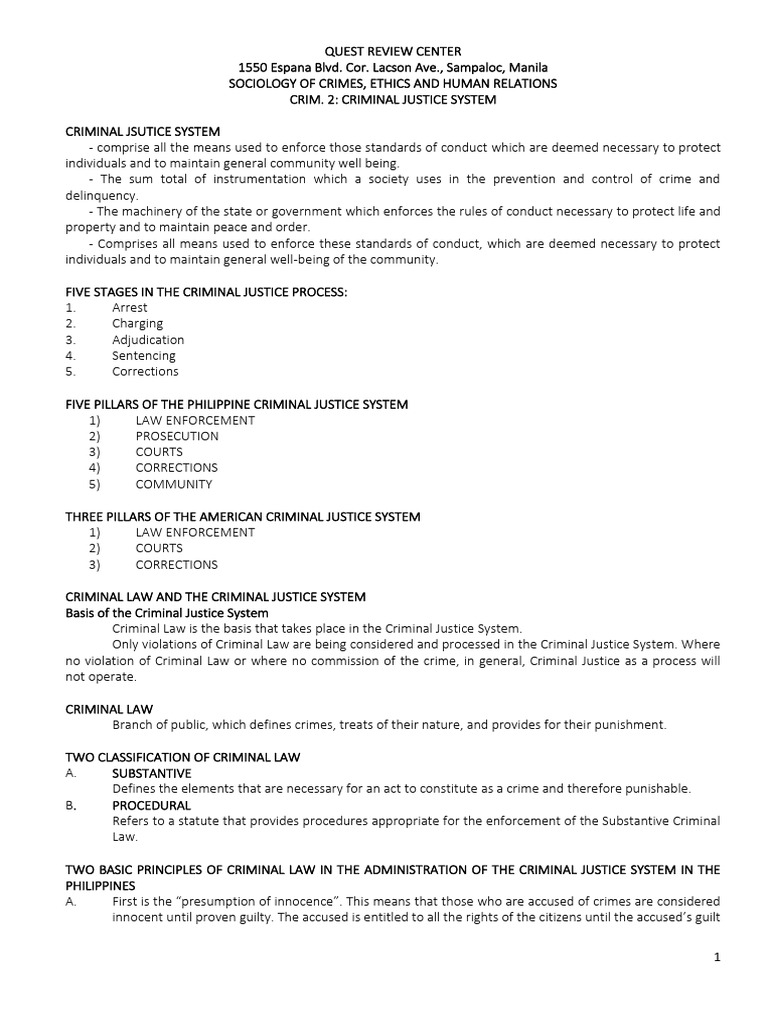 CLJ 121 - Reviewer | PDF | Prosecutor | Burden Of Proof (Law)