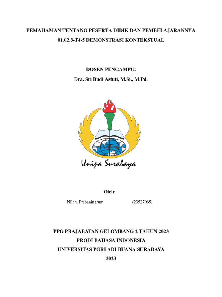 01.02.3-T4-5 Demonstrasi Kontekstual - Nilam Prabaningrum | PDF | Karier & Perkembangan ...