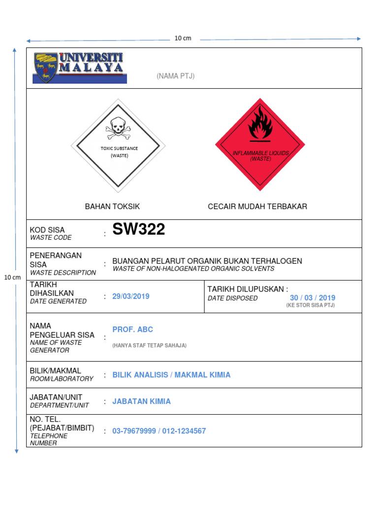 Label Pada Botol Sisa | PDF