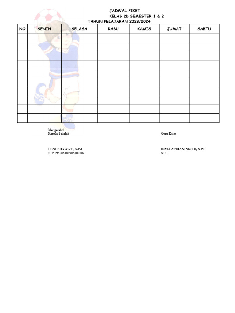BUKU JADWAL PELAJARAN - Ok | PDF