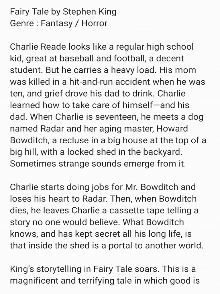 Stephen King Fairy Tale | PDF