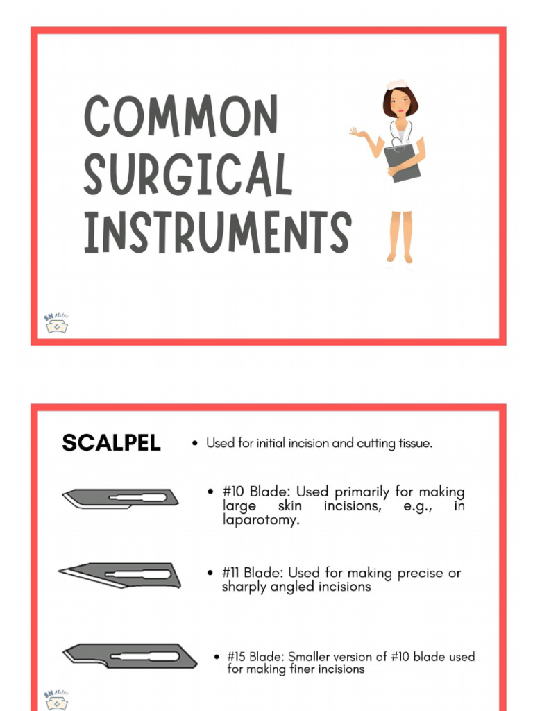Common Surgical Instruments | PDF