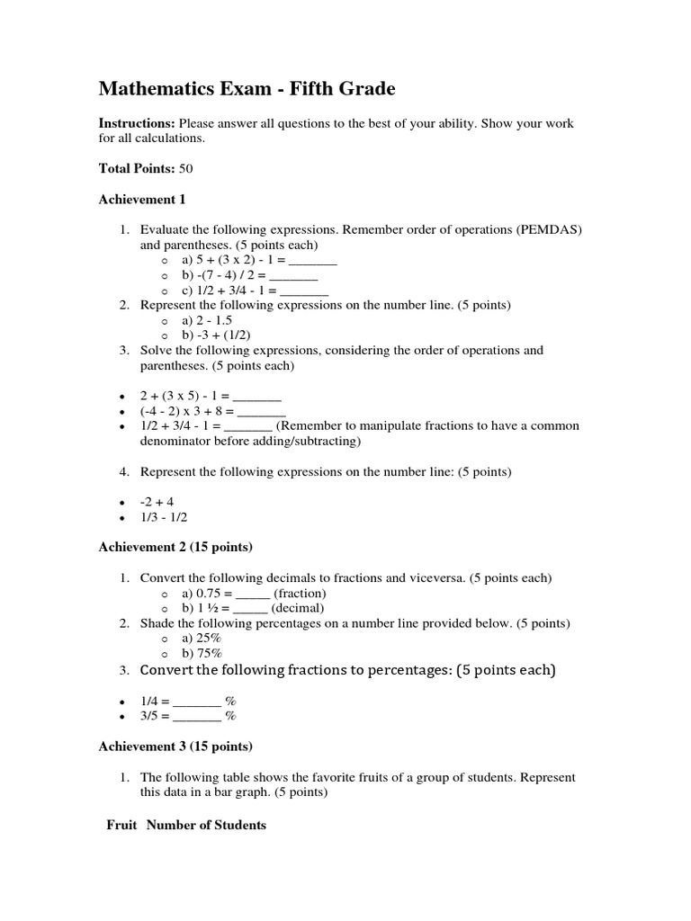 Math exam | PDF | Mathematics | Arithmetic