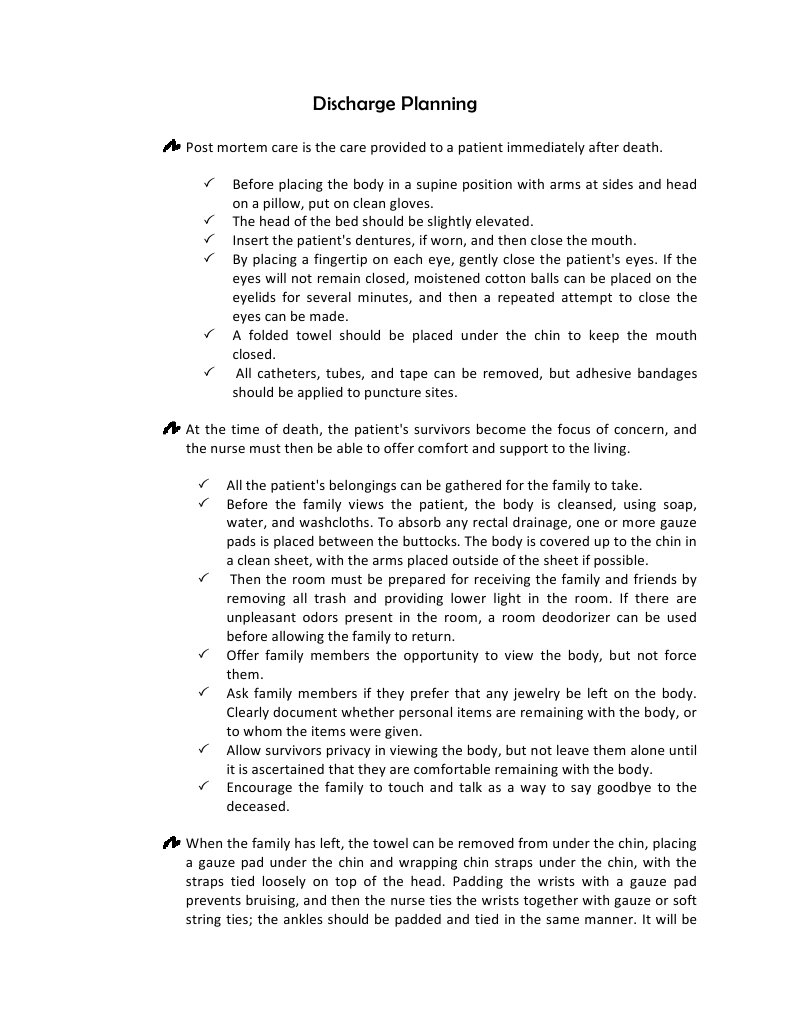 Discharge Planning | PDF