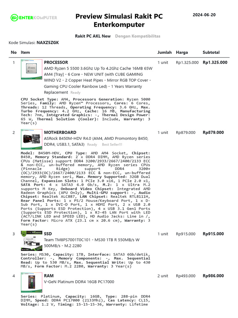 Simulasi - Rakit PC AKL New - Enterkomputer Jual Beli Online Komputer ...