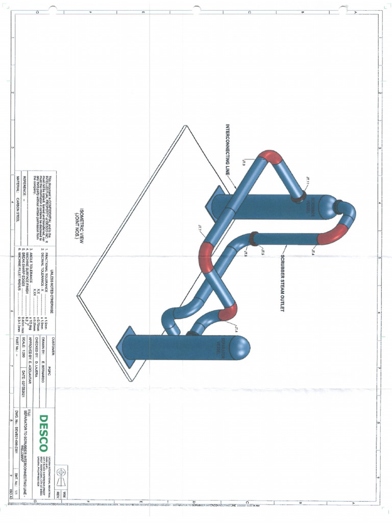 Ss2 Scrubber To Separator Line | PDF