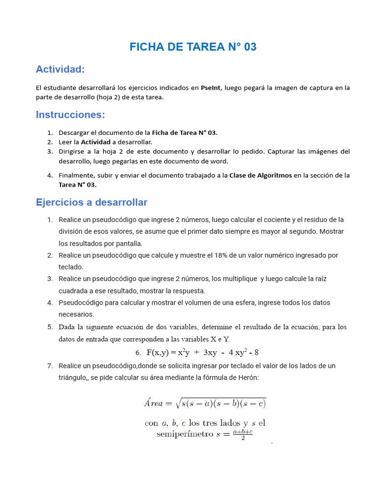 Tarea #03 - 22 | PDF | Algoritmos | Matemáticas Aplicadas