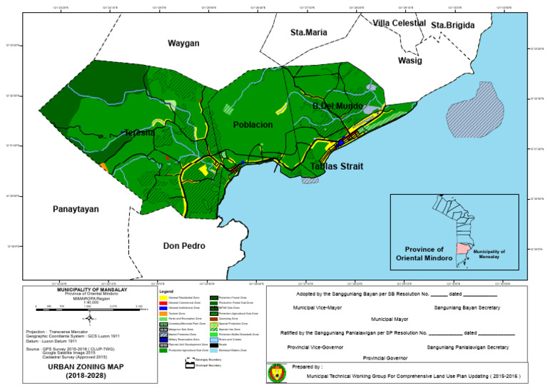 Mansalay UrbanZoningMap A3 Fin | PDF | Geographical Technology | Geographic Data And Information