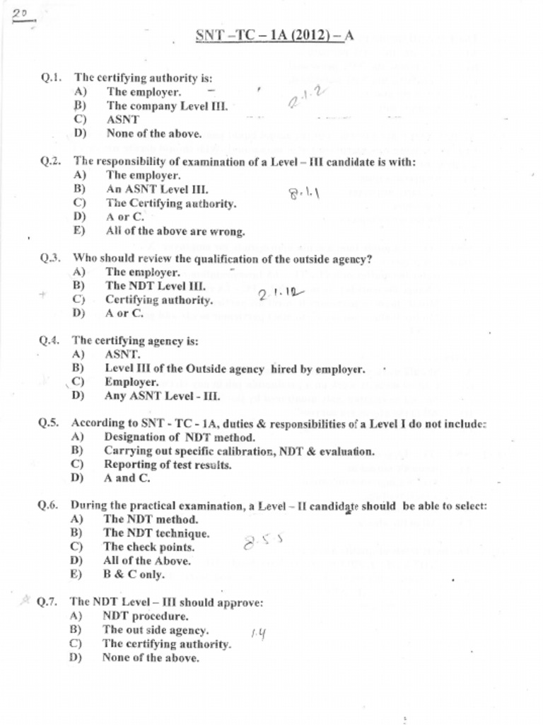 SNT-TC-IA Set 1 | PDF
